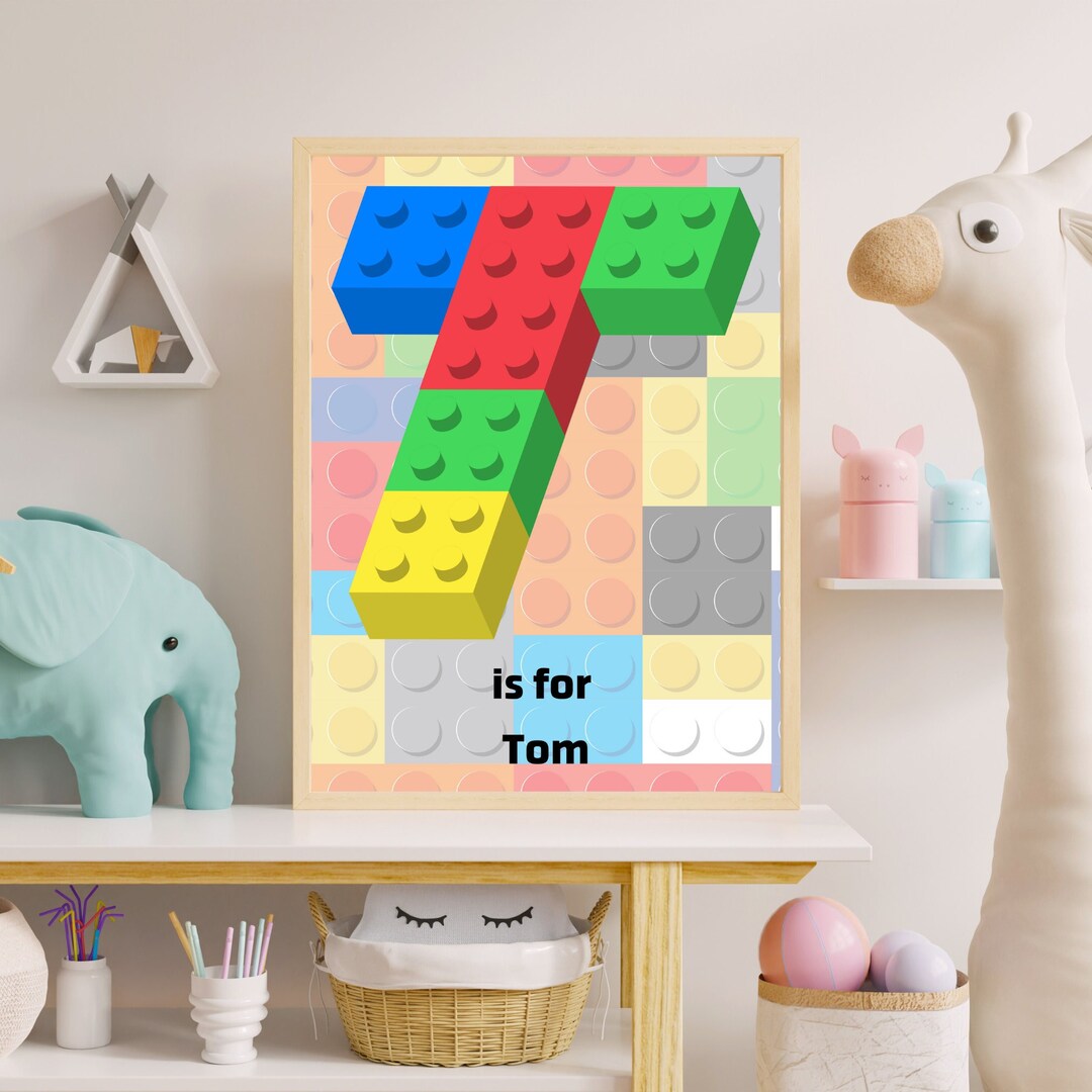 Personalized Bulid Brick Monogram Wall Art,custom Name Brick Design for ...