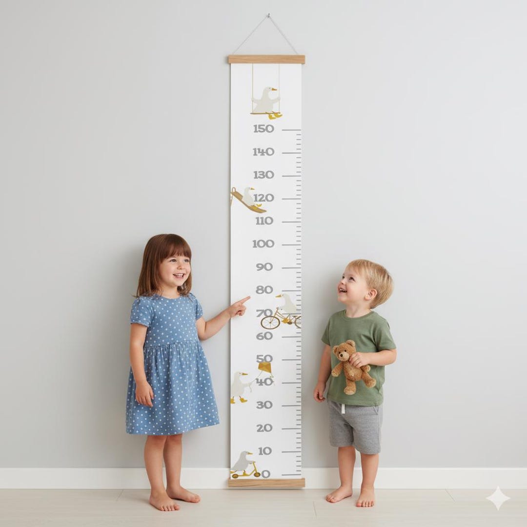 Goose Height Chart: Scandinavian Nursery Decor , Farmhouse Nursery ...