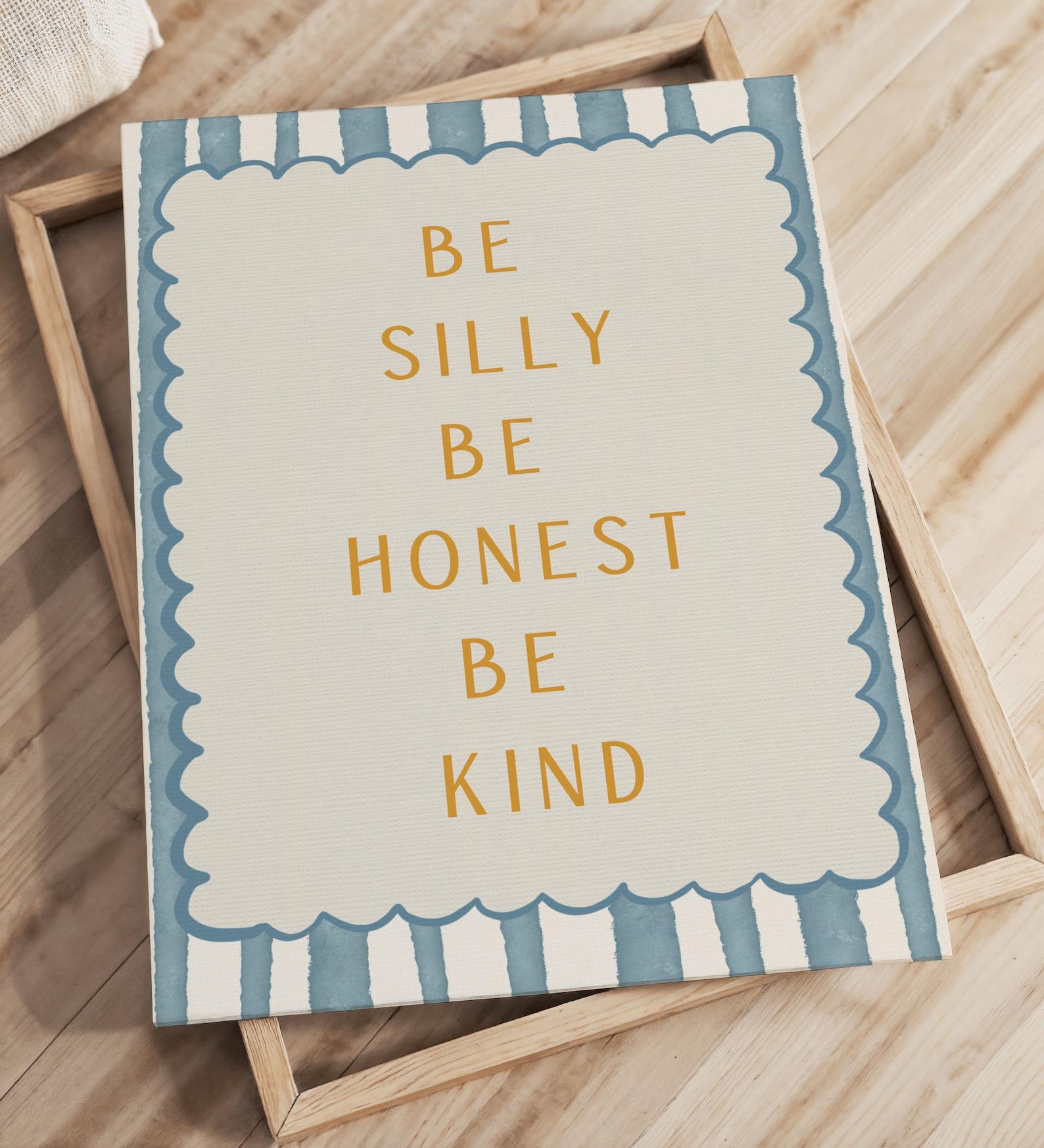 Be Silly Be Honest Be Kind Retro Print Digital, Striped Baby Boy ...