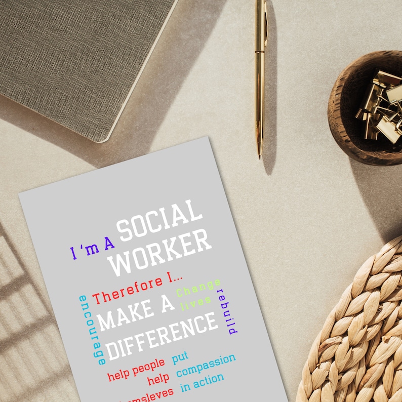 Social Worker Appreciation Card,school Social Worker Gift, Coworker ...