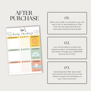 Editable Daily School Checklist, Kids Responsibility Chart, to Do List ...