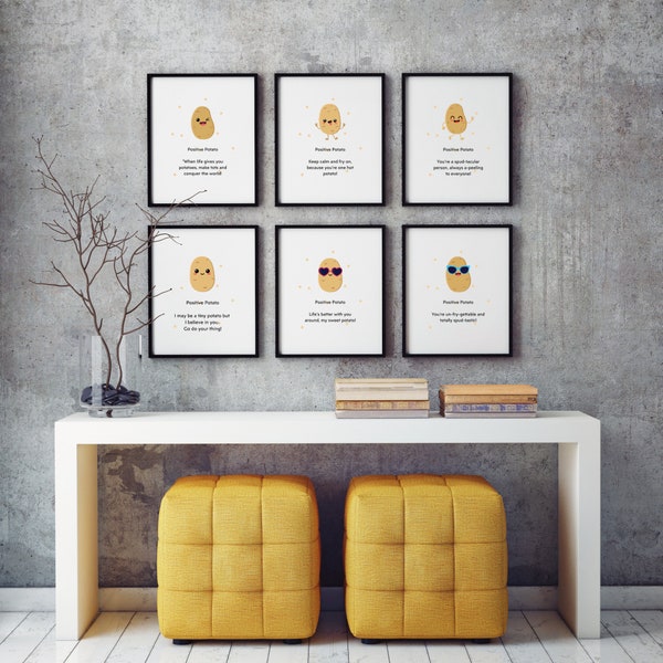 Positive Potato Wall Art - Etsy