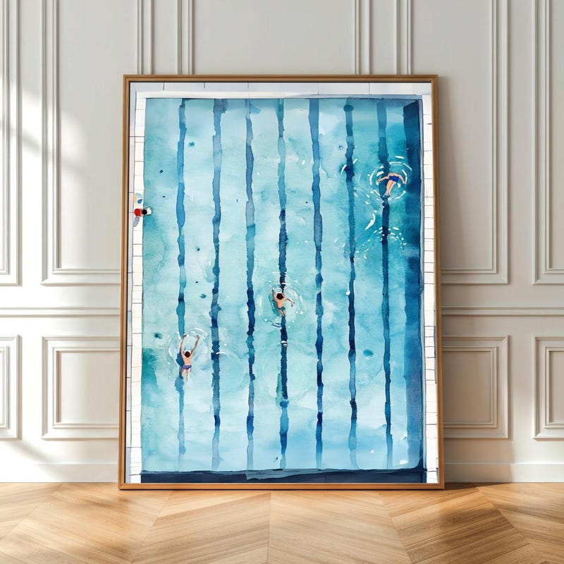 Swimming Poster - Etsy
