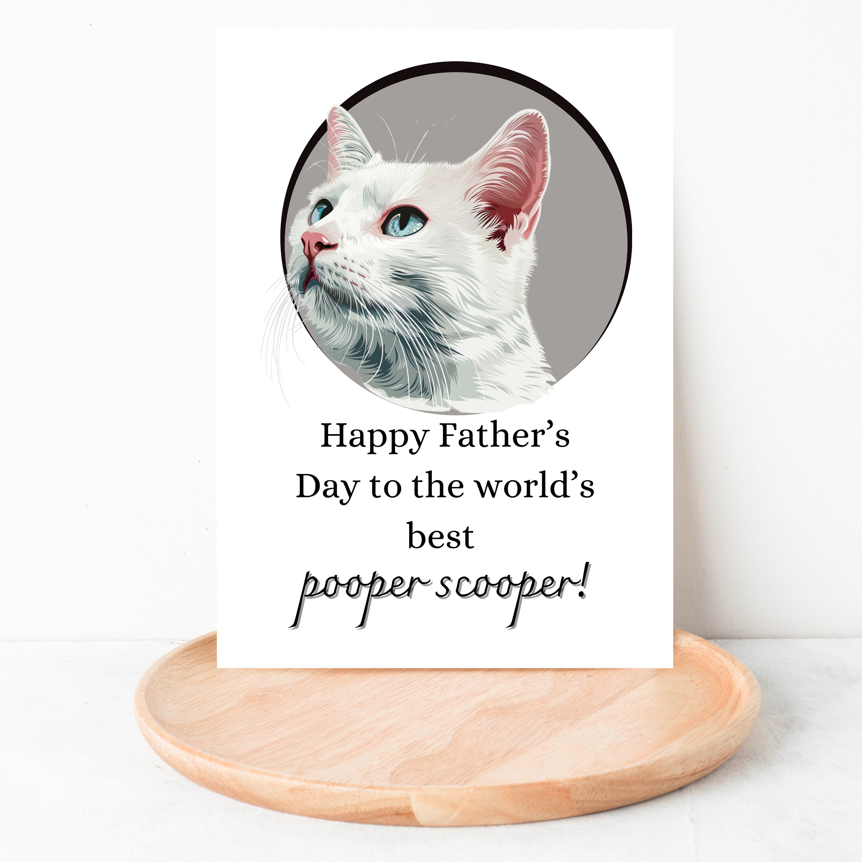 Cat Dad Birthday Card Printable, Father's Day Cat Dad Card, Funny Card ...