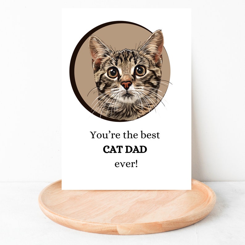 Cat Dad Birthday Card Printable, Father's Day Cat Dad Card, Funny Card ...