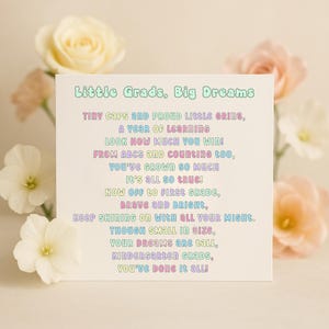 Preschool Graduation Poem: End of Year Keepsake (printable) - Etsy