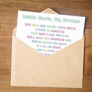 Preschool Graduation Poem: End of Year Keepsake (printable) - Etsy