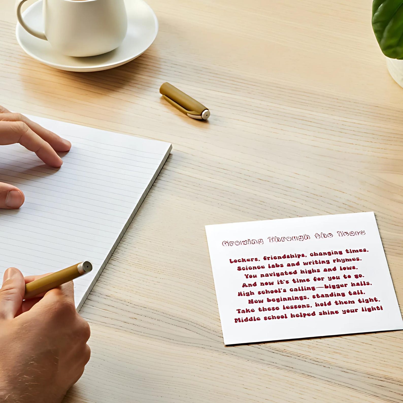 Middle School Graduation Poem Printable: 8th Grade Keepsake (PDF & JPG ...