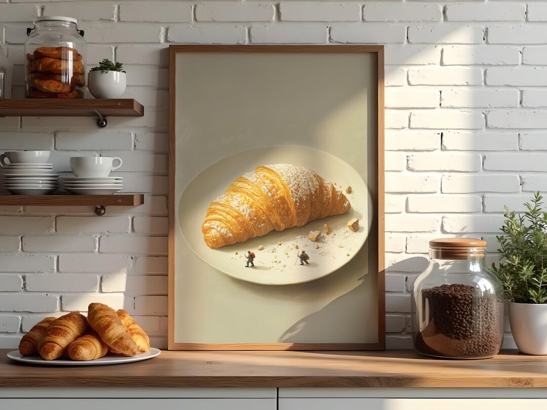 Croissant Minimalist Printable Art, Trendy Croissant Printable, French ...