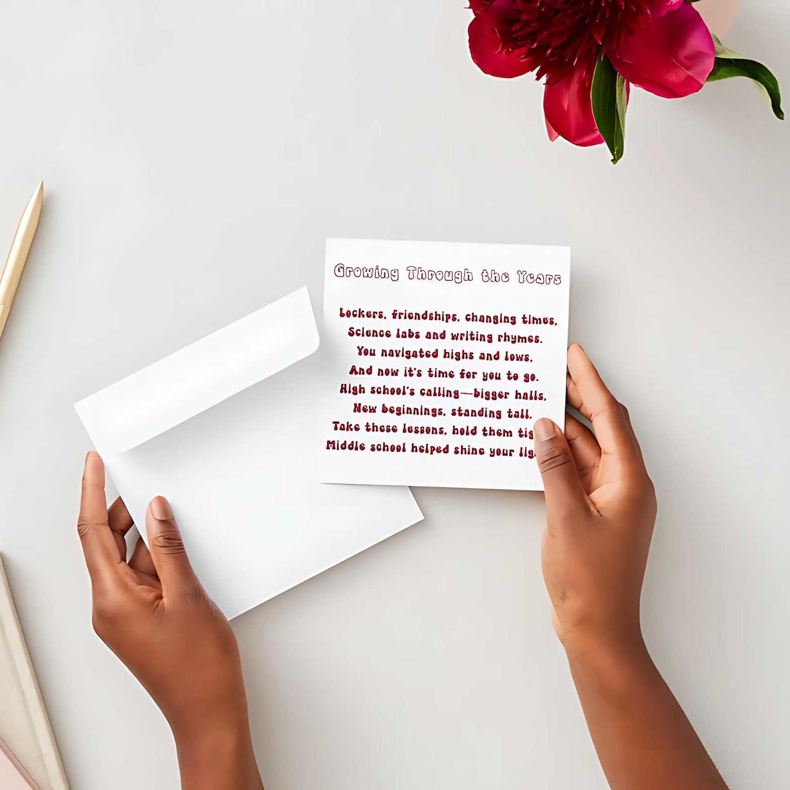 Middle School Graduation Poem Printable: 8th Grade Keepsake (PDF & JPG ...