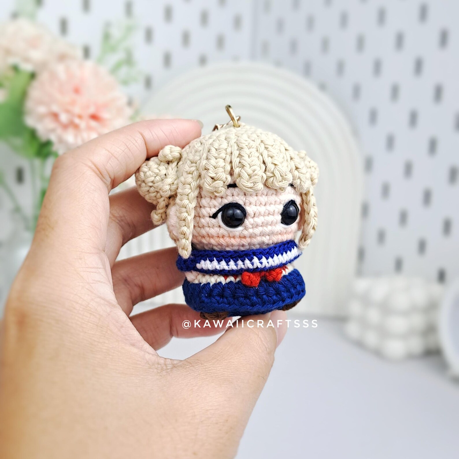 Chibi Anime Yandere Anime Girl Villain Crochet Keychain - Etsy
