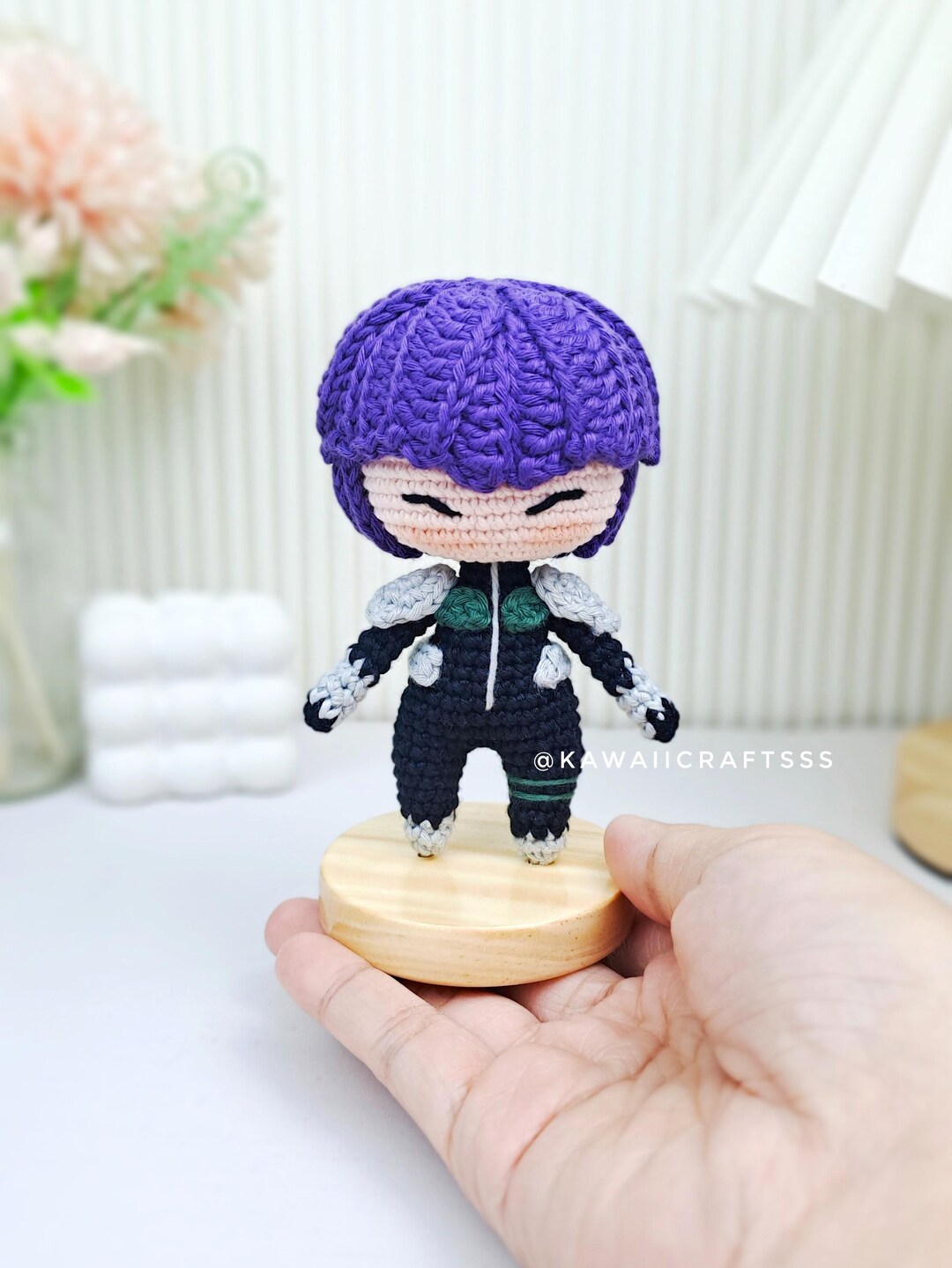 Purple Hair Vice Captain Inspired Amigurumi Crochet Doll - Etsy