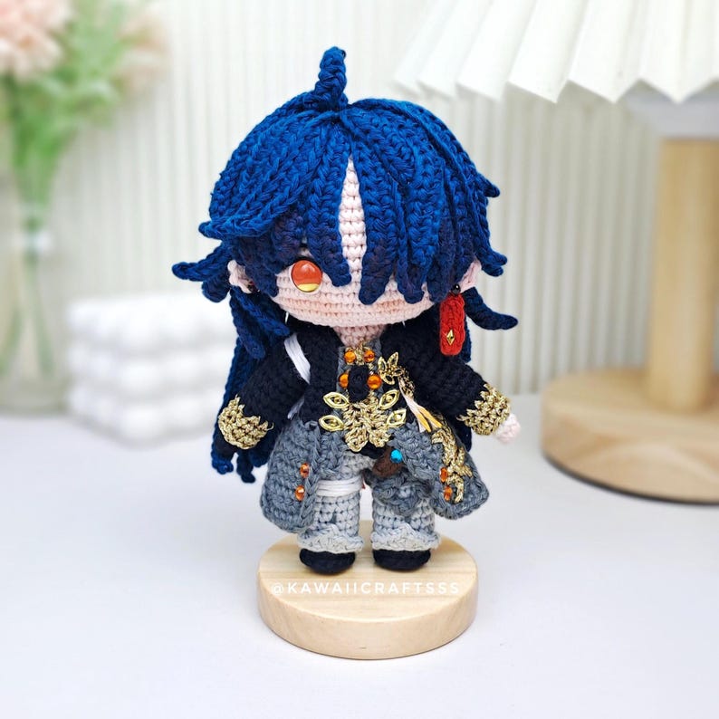 Blade Honkai Star Rail Plush, Amigurumi Crochet Doll Anime Gamer Gift ...