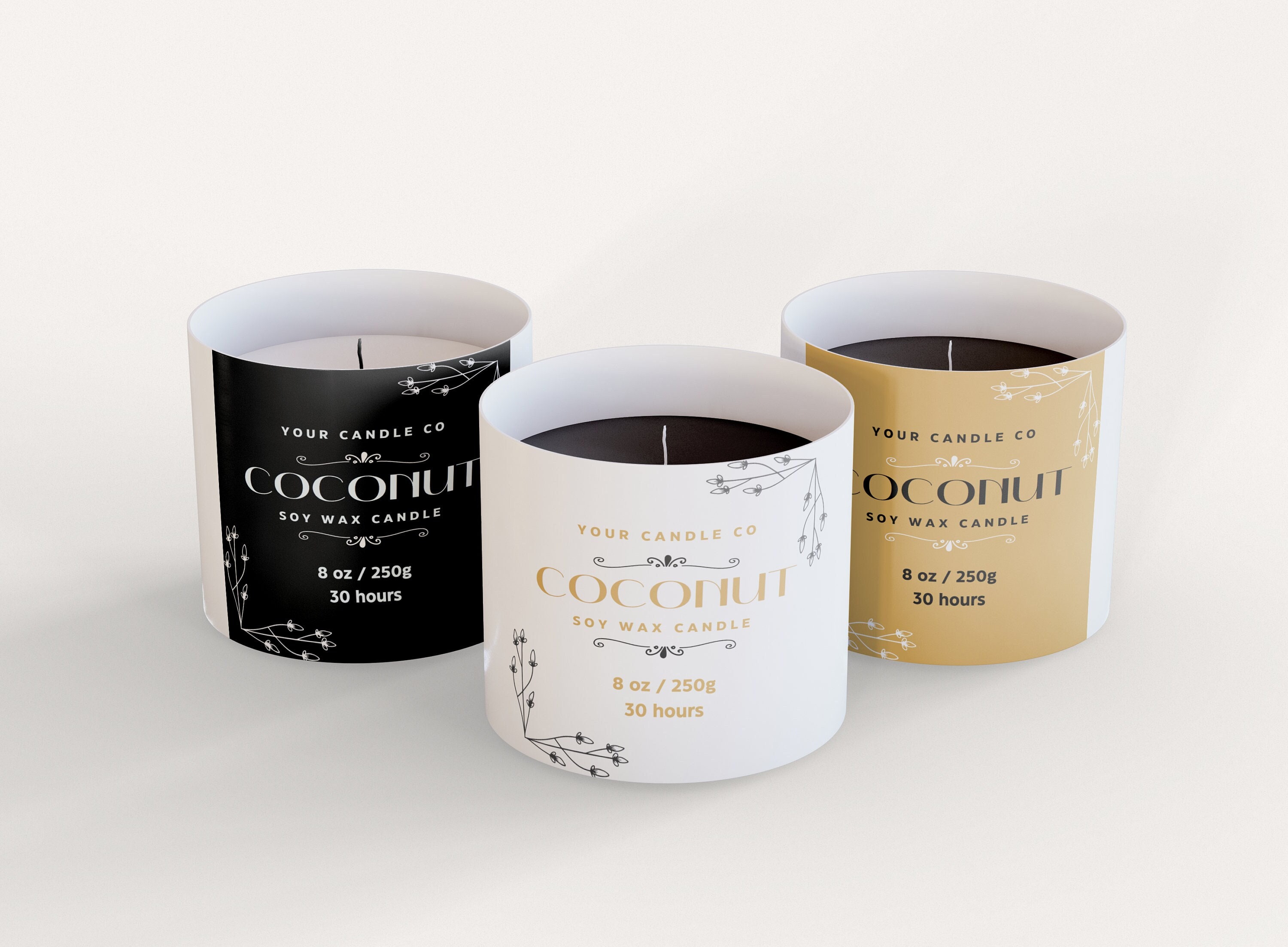 Printable Candle Labels Template, Modern Candle Label Design, Custom ...