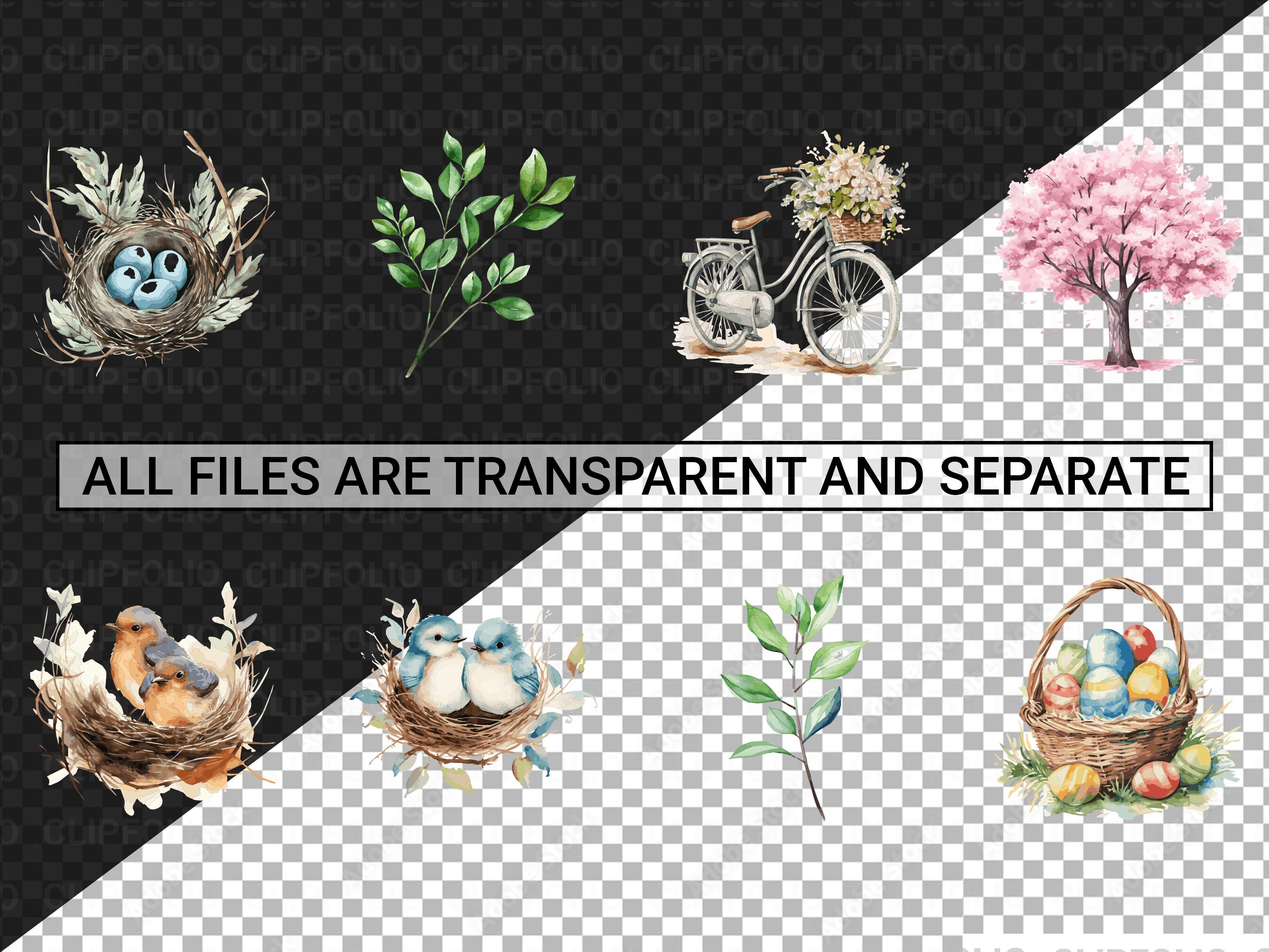 Spring Clipart Bundle 60 Designs SVG & PNG High - Etsy