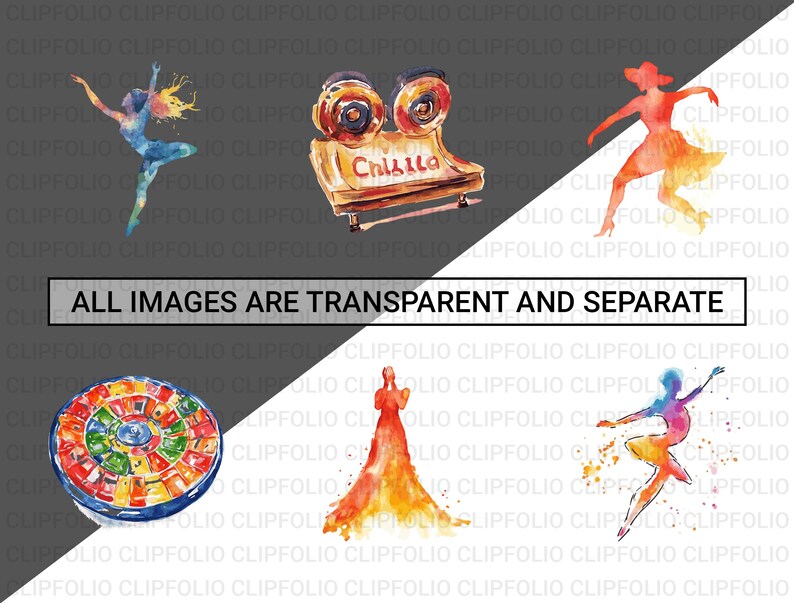 Dance Clipart Bundle, 103 Designs, SVG and PNG, Dance and Movement Icon ...