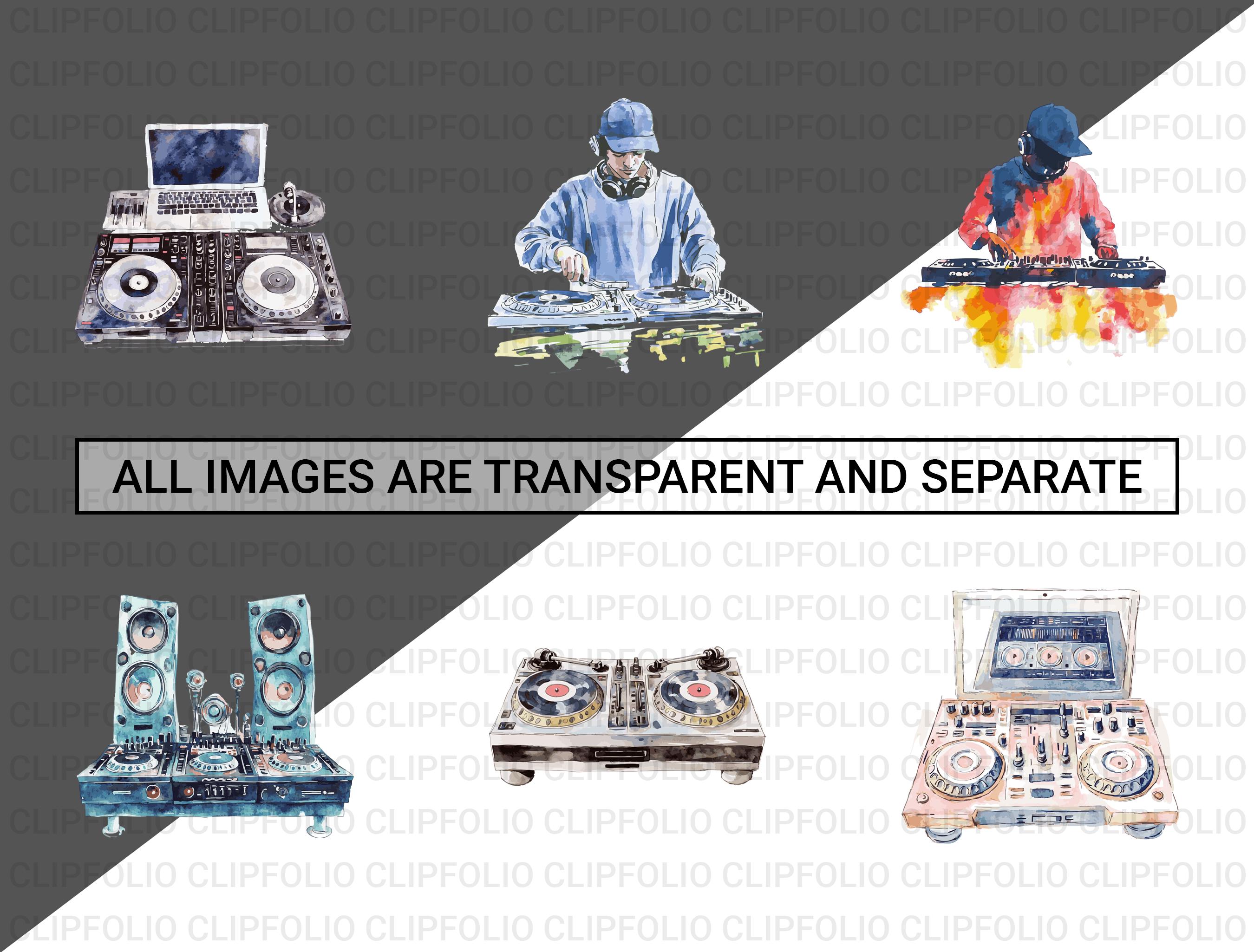 DJ Set Clipart Bundle, 99 Designs, SVG and PNG, Music and Party Art ...