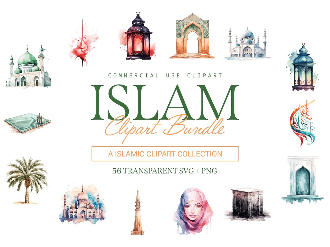 Islam Clipart Bundle - 56 Designs | SVG & PNG | High Resolution ...