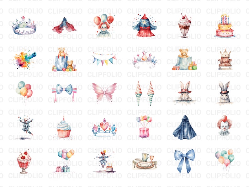 Birthday Clipart Bundle: 100 Fun Designs (SVG & PNG) - Etsy