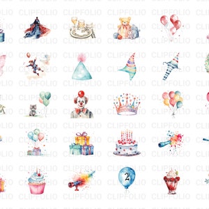 Birthday Clipart Bundle: 100 Fun Designs (SVG & PNG) - Etsy