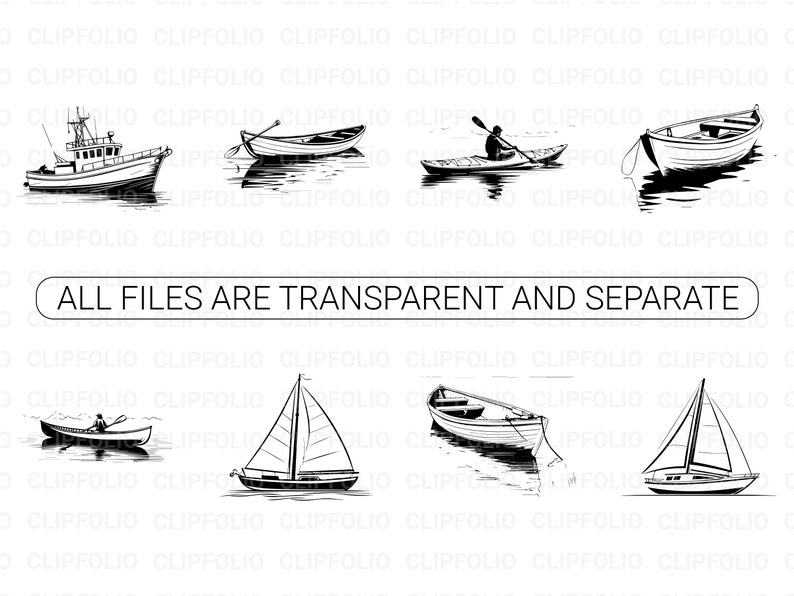 Boat Clipart Bundle: 51 Nautical SVG & PNG Designs - Etsy