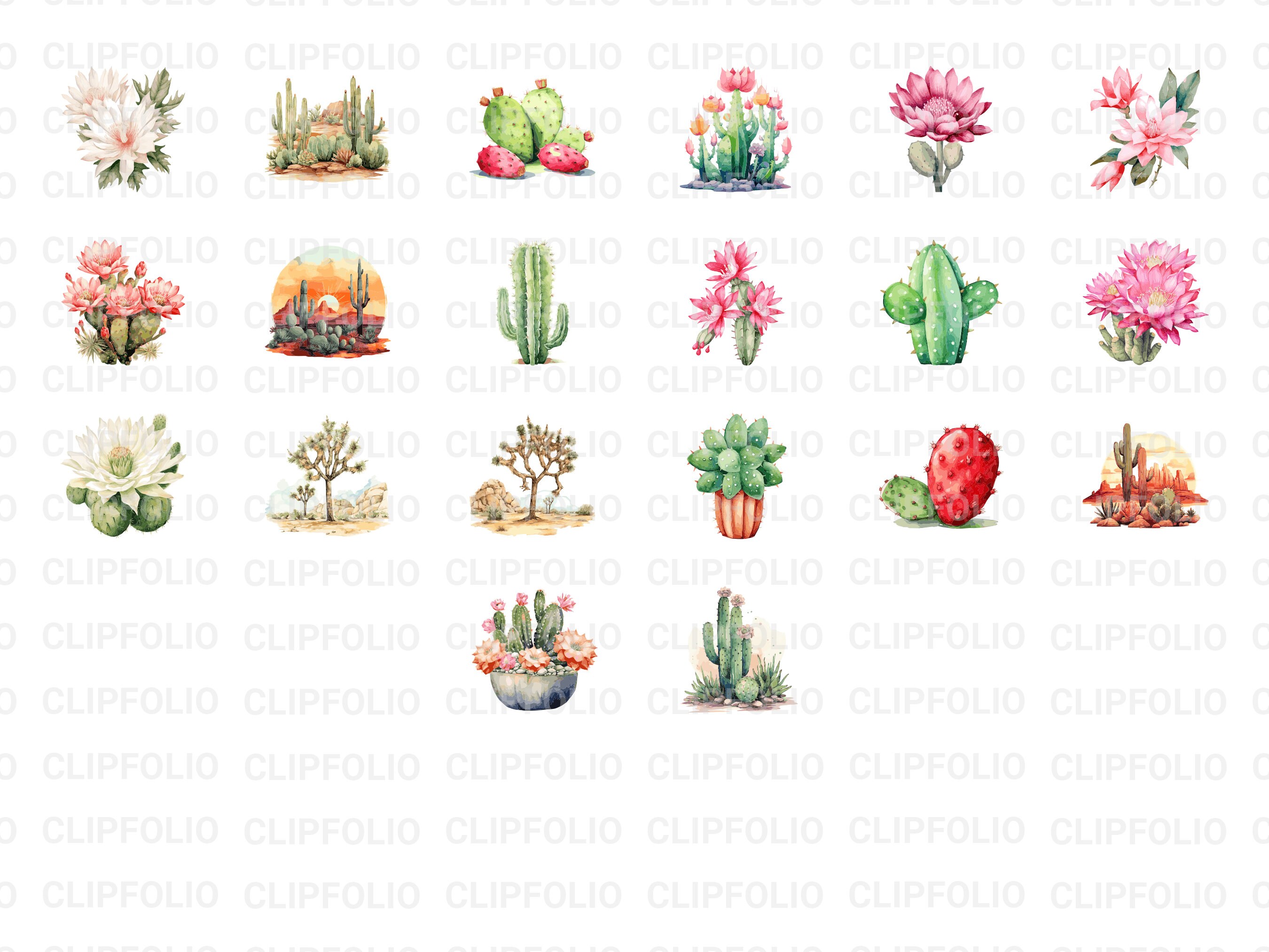 Cactus Clipart Bundle: 80 Vibrant Designs (SVG & PNG) - Etsy