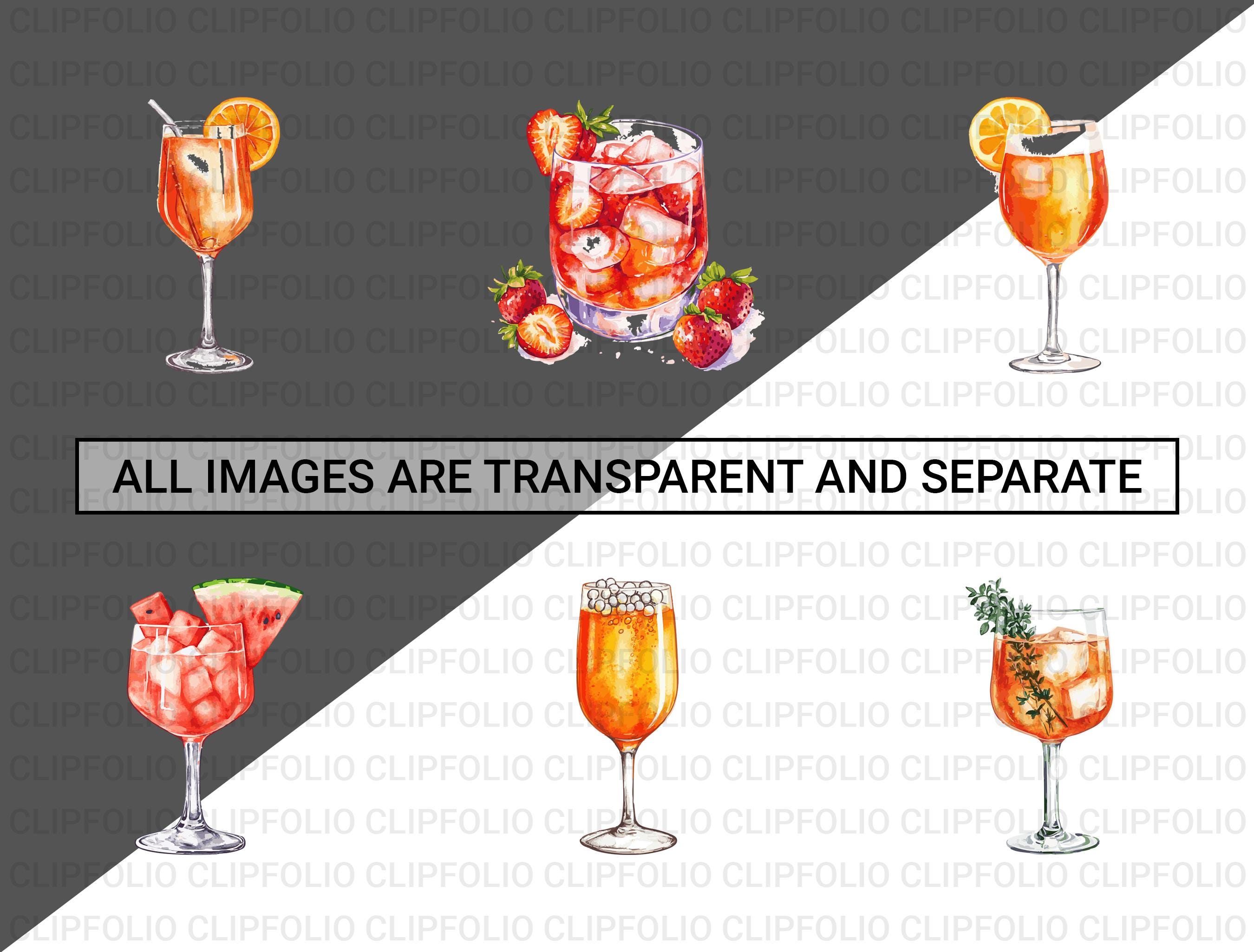 Aperol Spritz Cocktail Clipart Bundle, 74 Designs, SVG and PNG ...