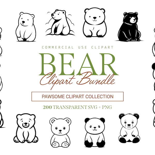 Bear Cub Svg - Etsy