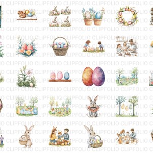 Easter Clipart Bundle, 134 Designs, SVG and PNG, Festive and Holiday ...