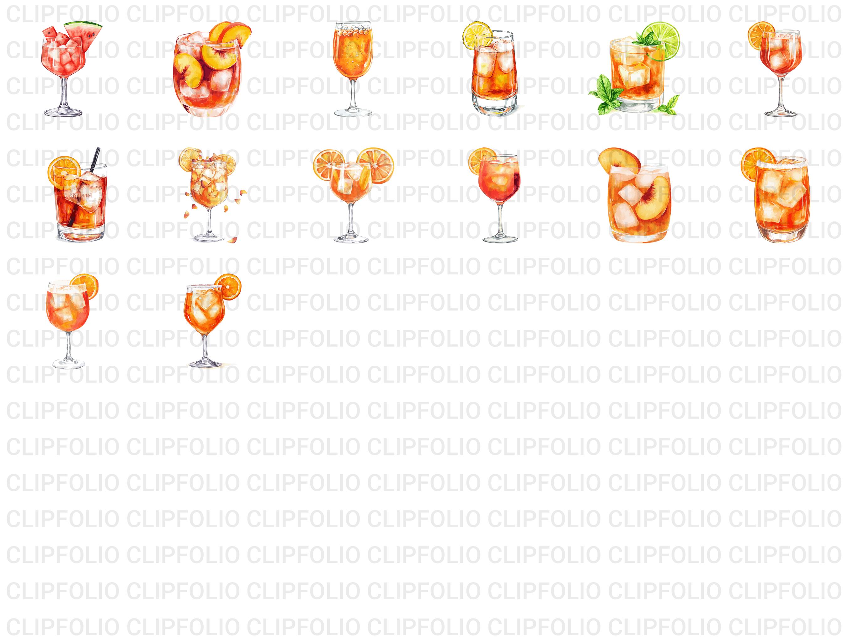 Aperol Spritz Cocktail Clipart Bundle, 74 Designs, SVG and PNG ...
