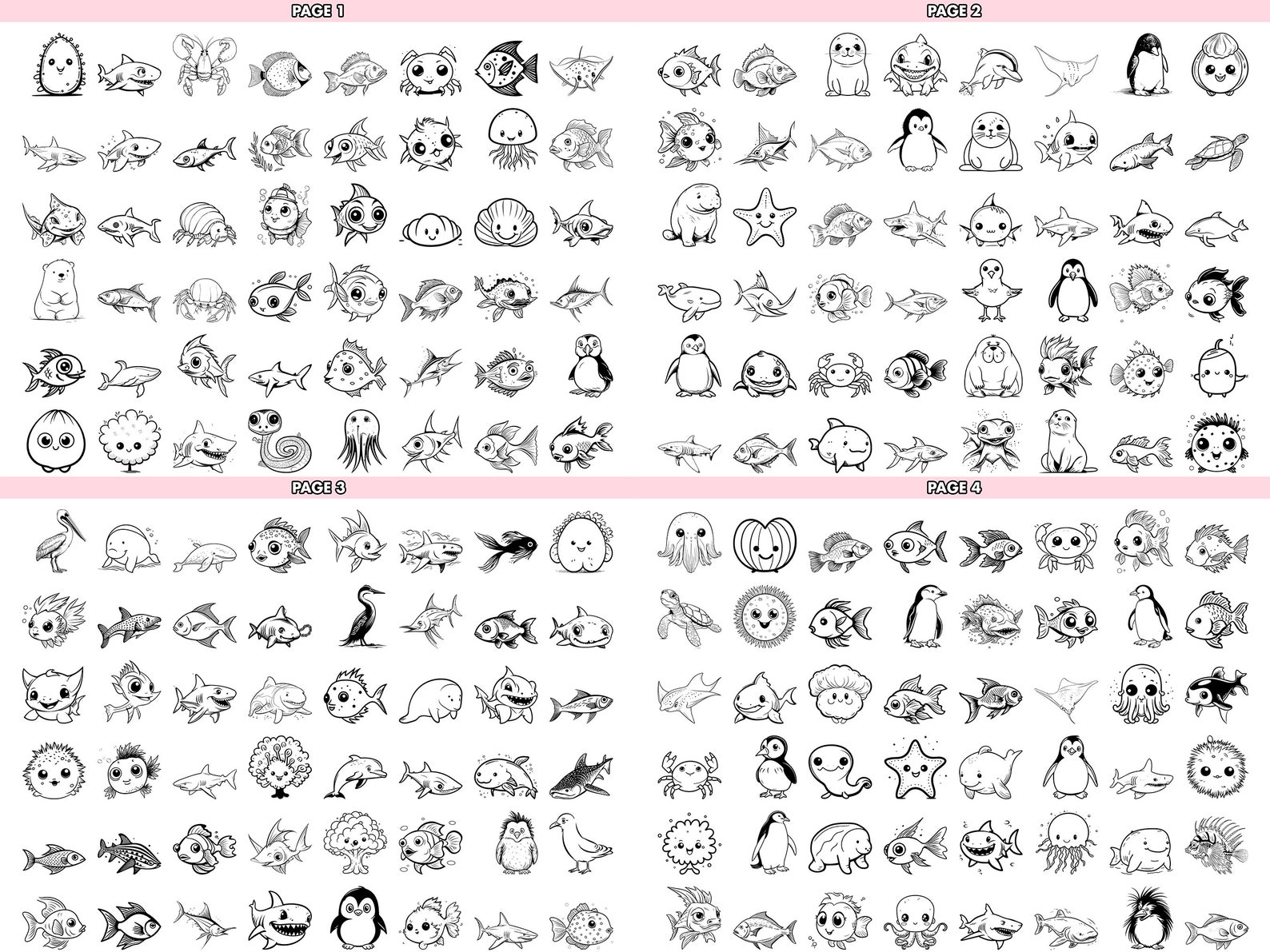 Sea World SVG Bundle 272 Designs SVG and PNG High Resolution Cute ...