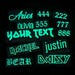 Glow in the Dark Custom Name Decal, Personalized Holographic Glowing ...