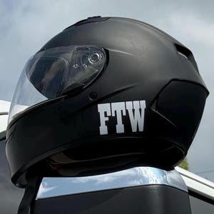 Motorcycle Helmet Decal, Chopper Tank Saddlebag Decal, FTW Biker Gift ...