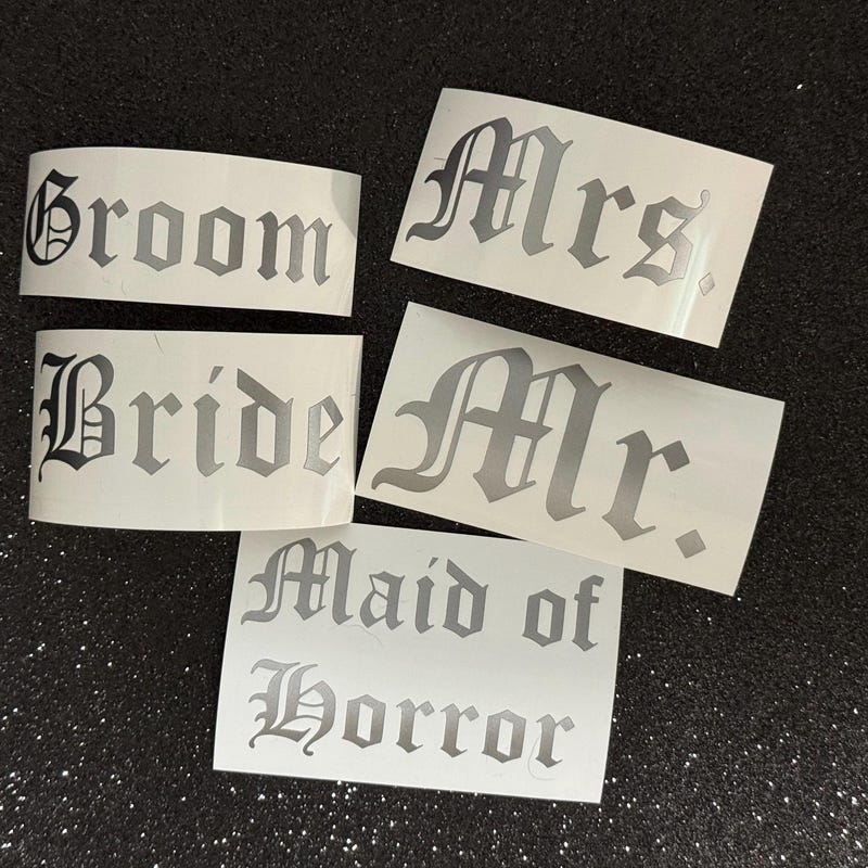 Gothic Vinyl Labels - Etsy