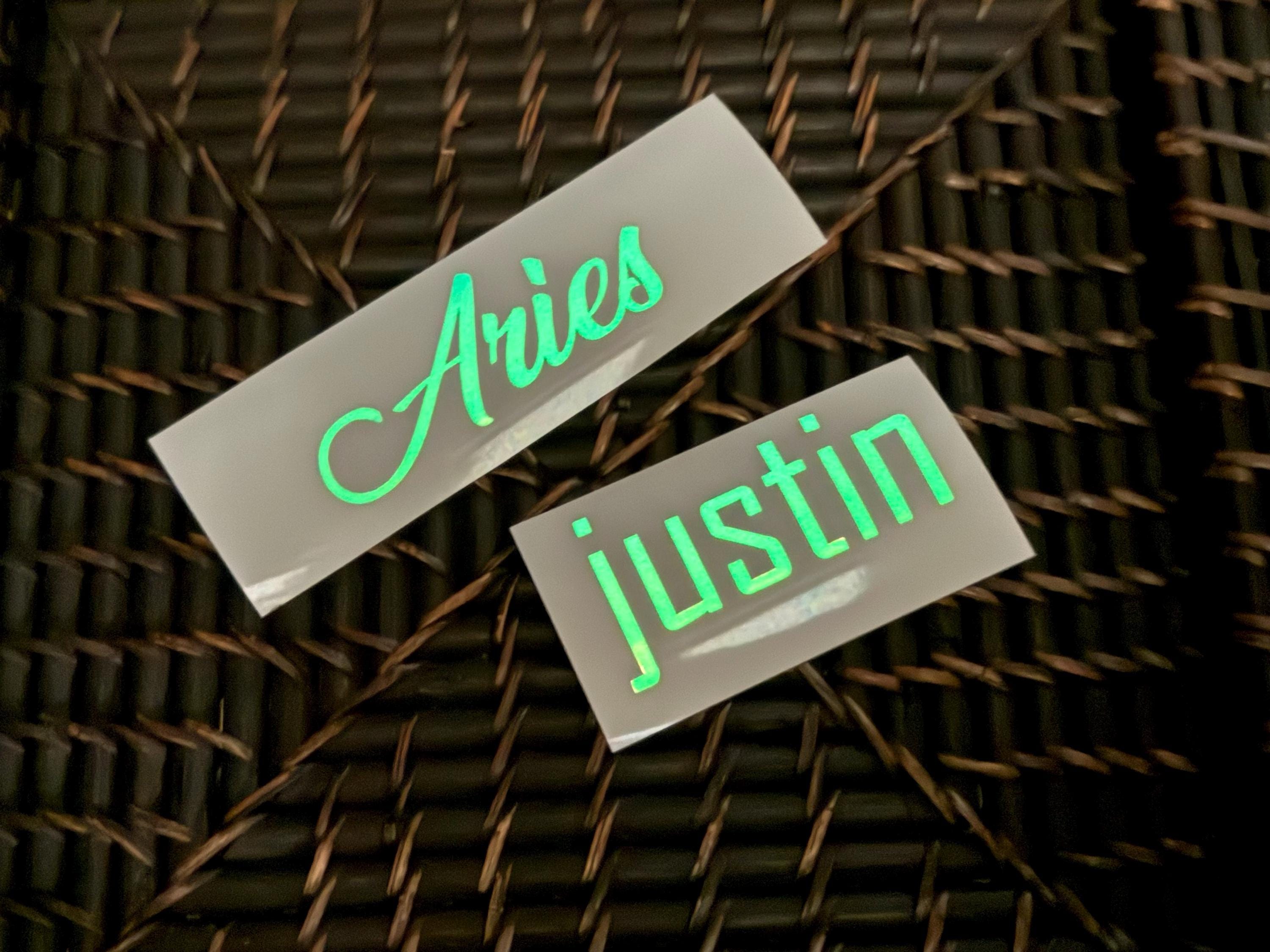 Glow in the Dark Custom Name Decal, Personalized Holographic Glowing ...