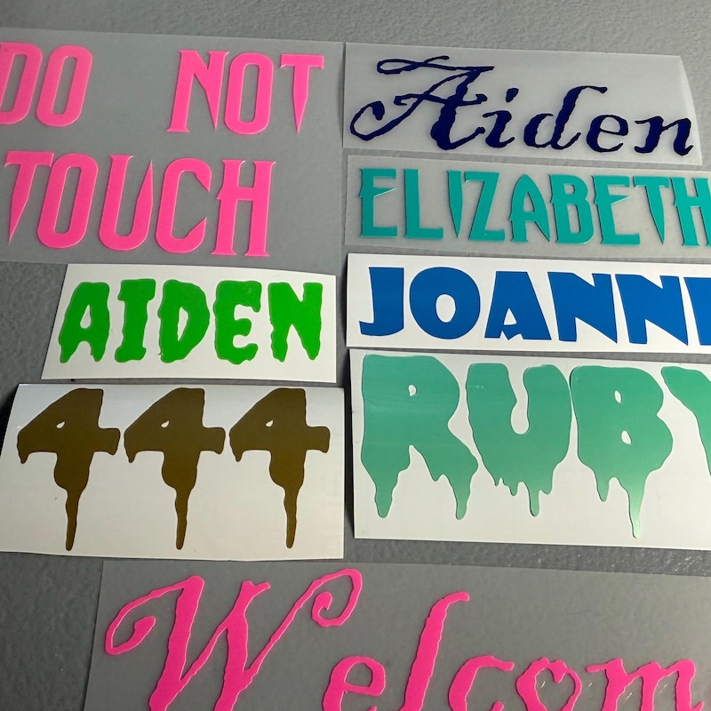 Custom Spooky Text Decal - Etsy