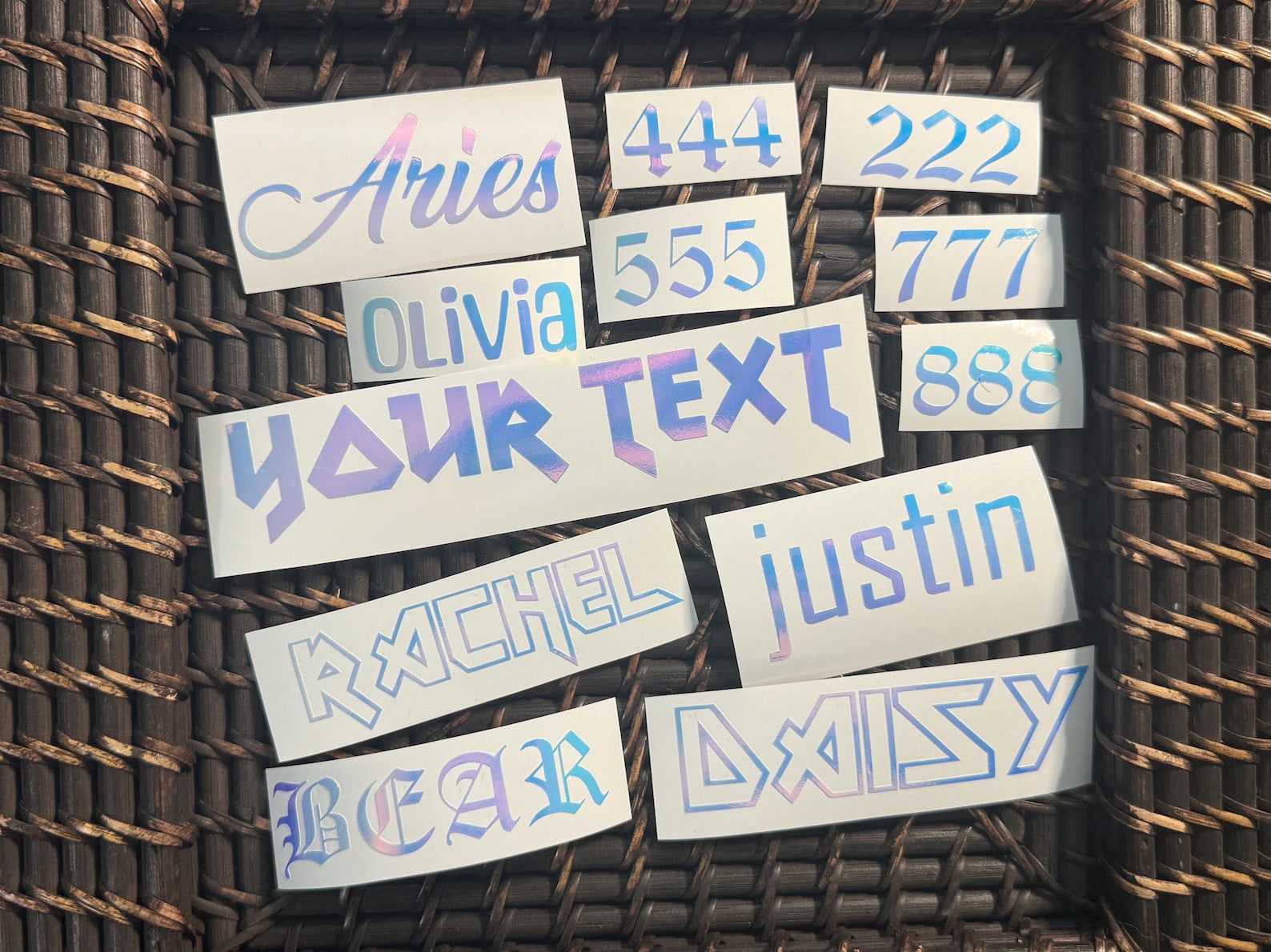 Glow in the Dark Custom Name Decal, Personalized Holographic Glowing ...