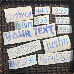 Glow in the Dark Custom Name Decal, Personalized Holographic Glowing ...