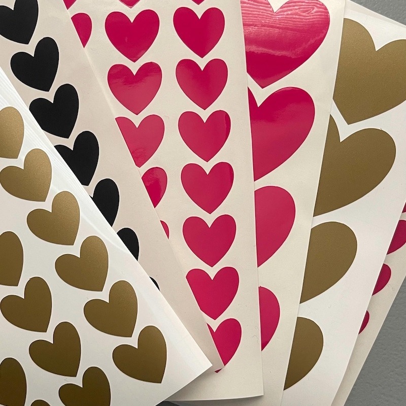 Small Heart Stickers - Etsy