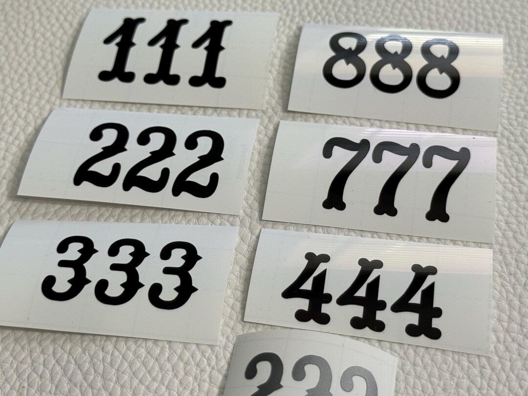Angel Number Decals • Custom Number Decal • Lucky Numbers Vinyl Sticker ...