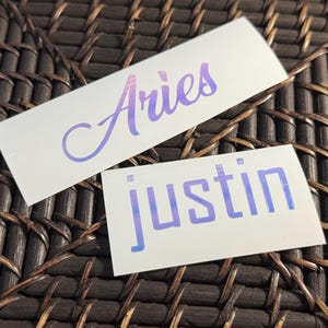 Glow in the Dark Custom Name Decal, Personalized Holographic Glowing ...