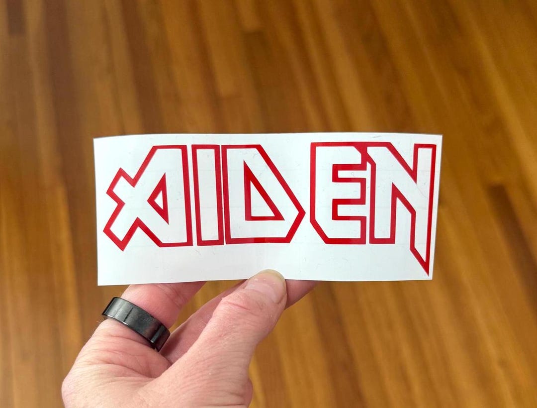 Personalized Name Decal, Rock and Roll Heavy Metal Style, Gift for ...