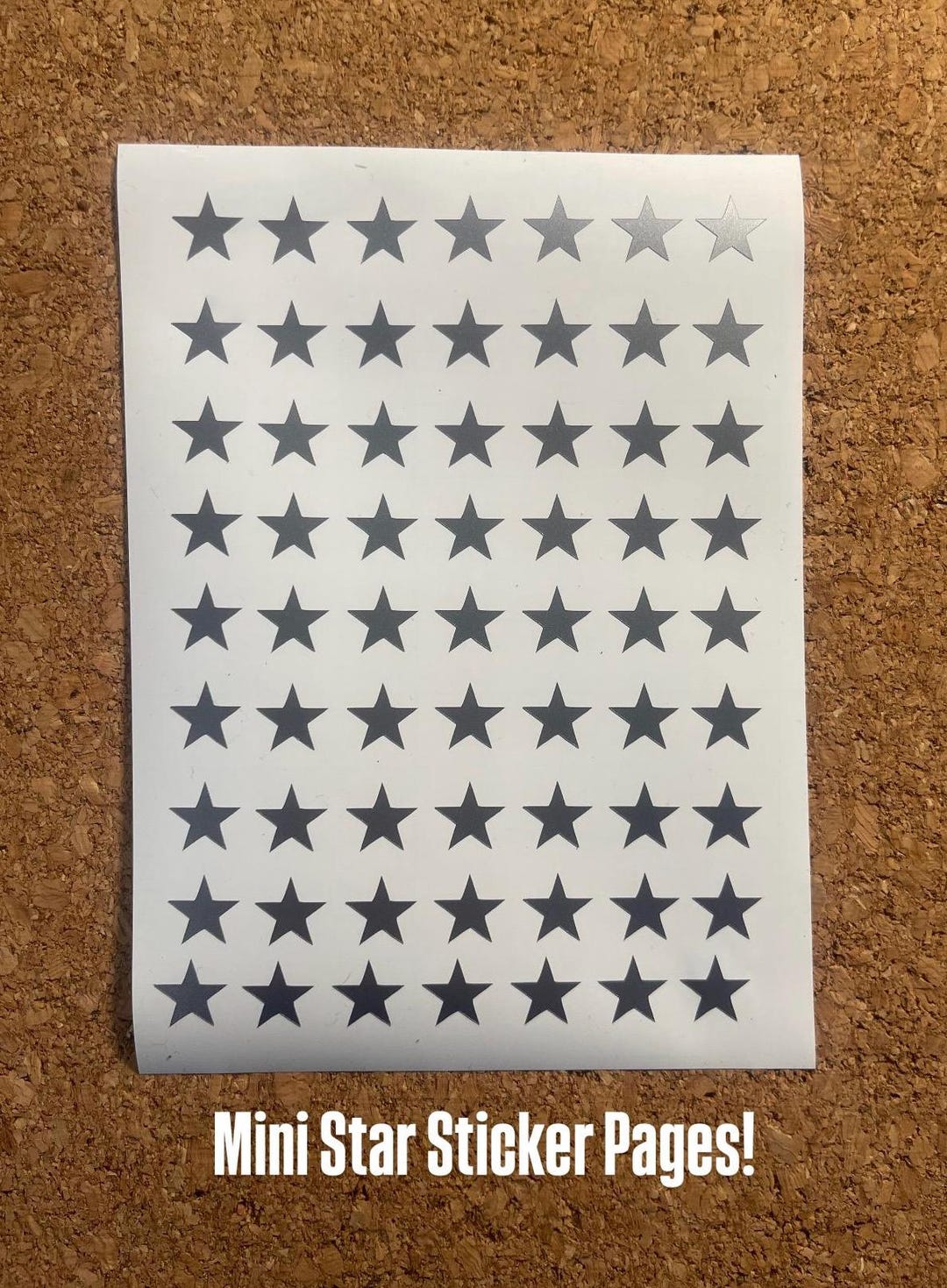Mini Star Sticker Sheet, 1/2 Inch Star Stickers, Indoor Outdoor ...