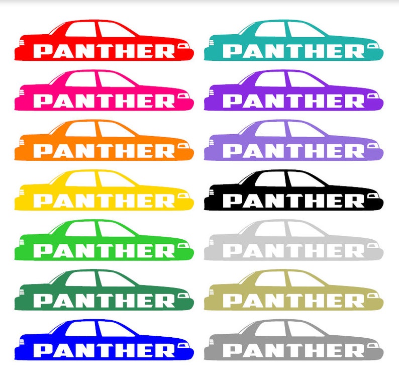 Ford Crown Victoria and Grand Marquis Panther Window Decal - Etsy