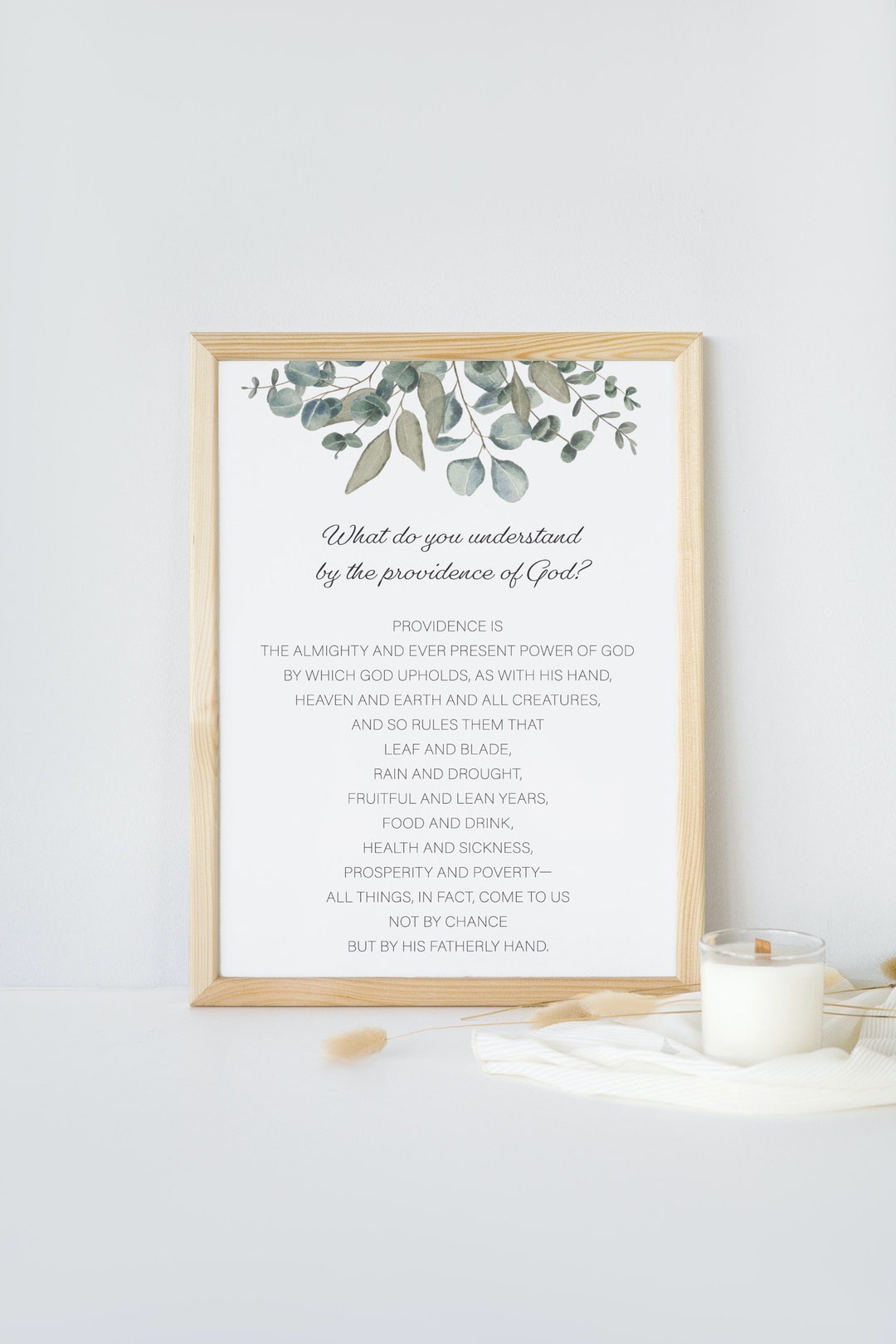 Heidelberg Catechism 27 | Providence of God | Digital Print | Wall Art ...