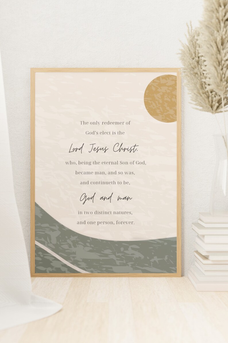 Westminster Shorter Catechism 21 | the Only Redeemer of God's Elect - Etsy