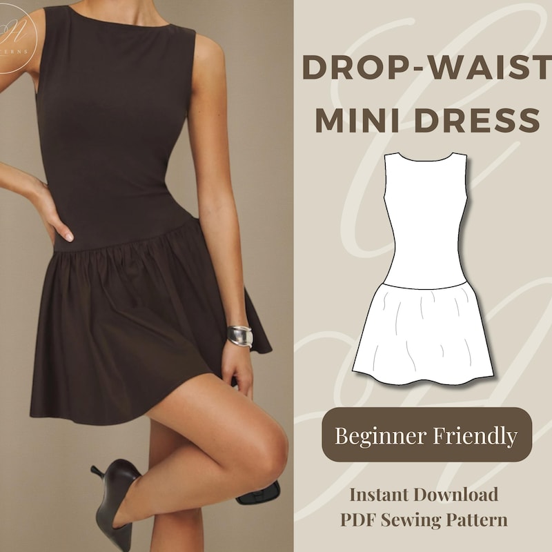 Drop Waist Dress Pattern - Etsy