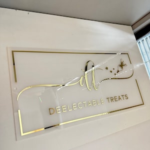 Rectangular Sign, Acrylic Logo Sign, Frosted Acrylic Sign, Custom ...