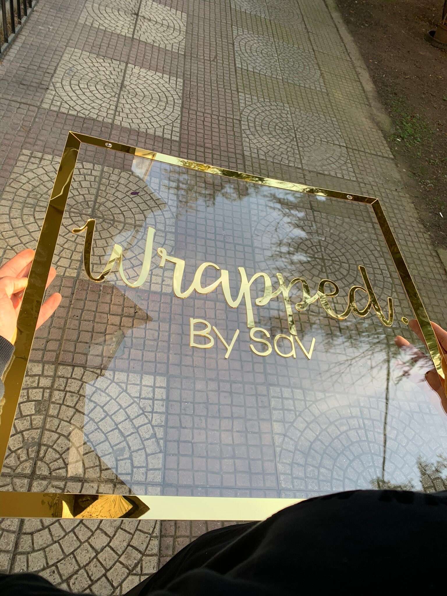 Square Business Sign Custom Logo Business Sign for Wall - Etsy