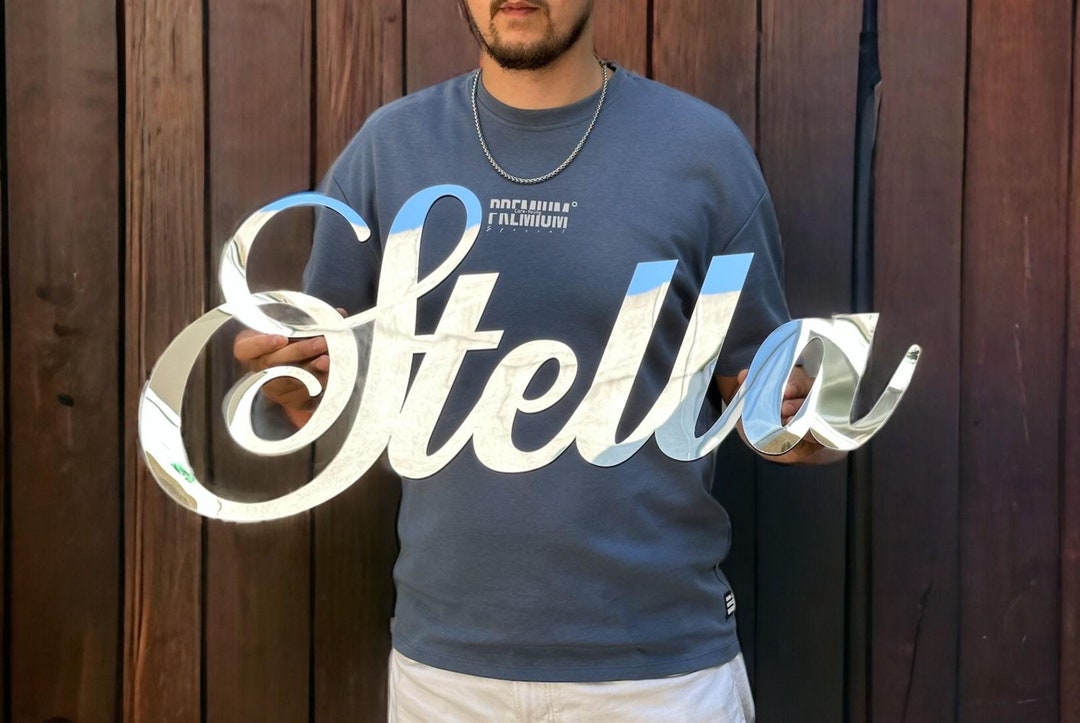 Nursery Name Sign, Mirror Name Sign, Laser Cut Name Sign, Custom ...